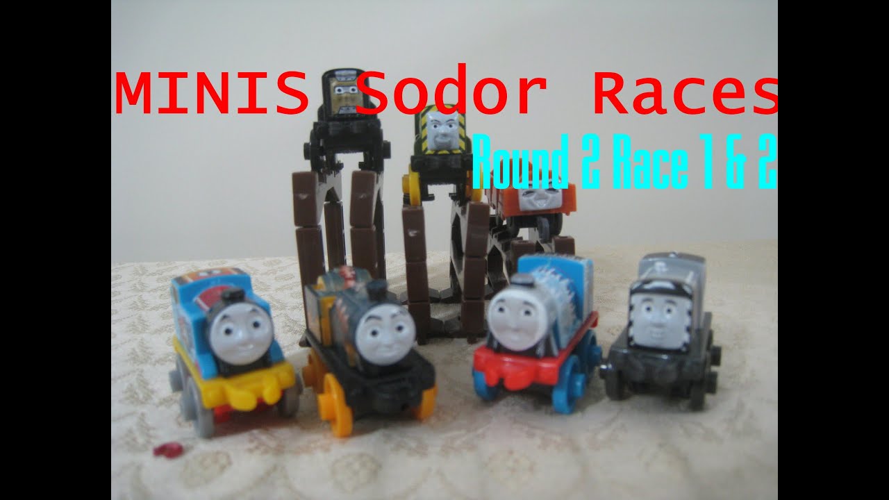 MINIS Sodor Races: Thomas vs Stephen & Gordon vs Salty Round 2 Race 1 ...