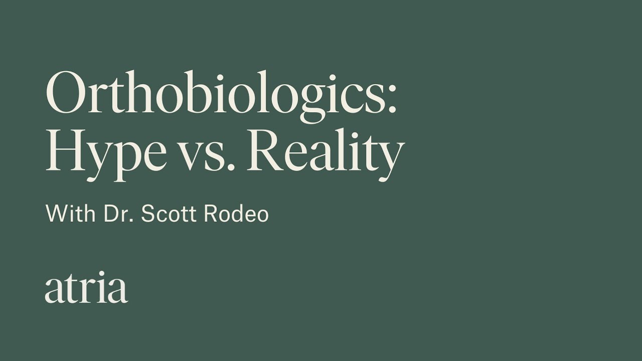 Orthobiologics: Hype vs. Reality with Dr. Scott Rodeo - YouTube