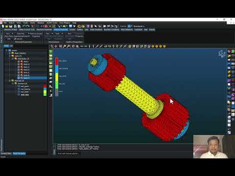TUTORIAL Simulasi assembly shaft, key, gear dengan nonlinear contact MSC Marc Mentat (HEXAGON ...