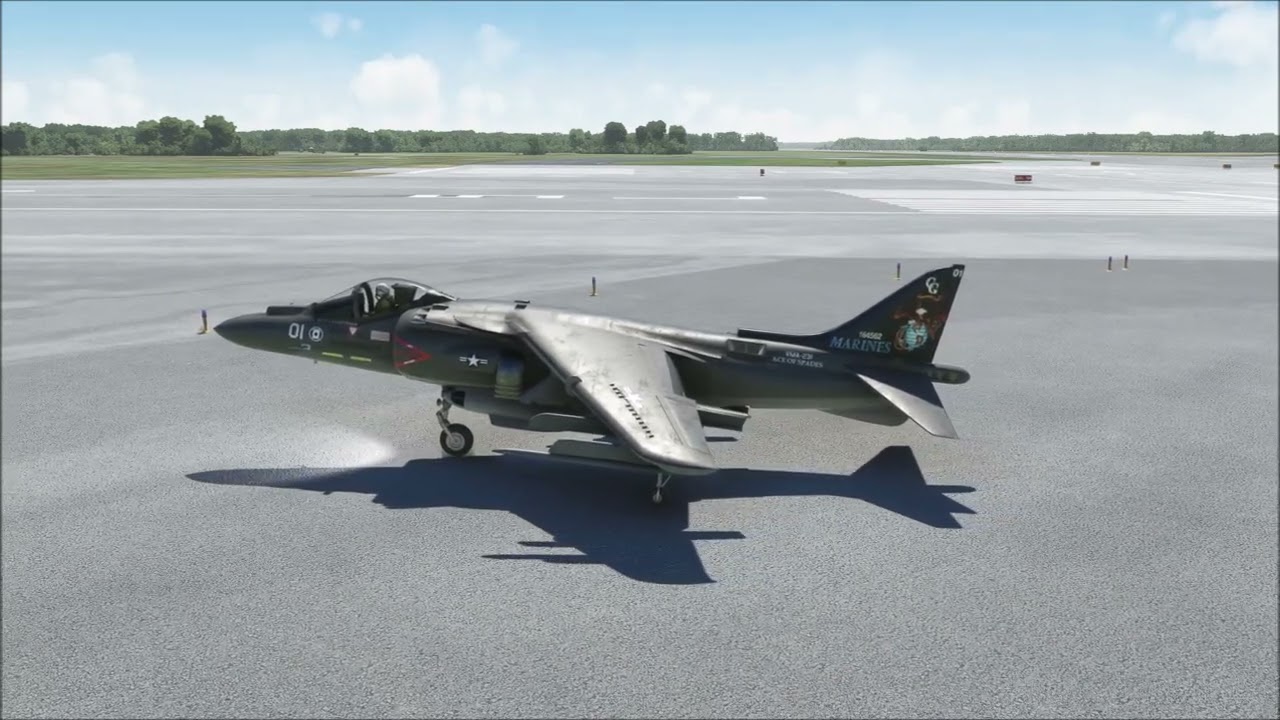 DC Designs AV-8B+ Harrier II second VTOL test - YouTube
