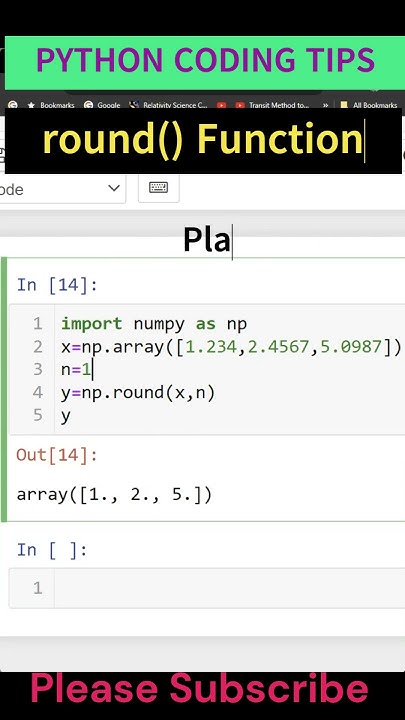 PYTHON ROUND OFF AN ARRAY|PYTHON NUMPY| #coding - YouTube