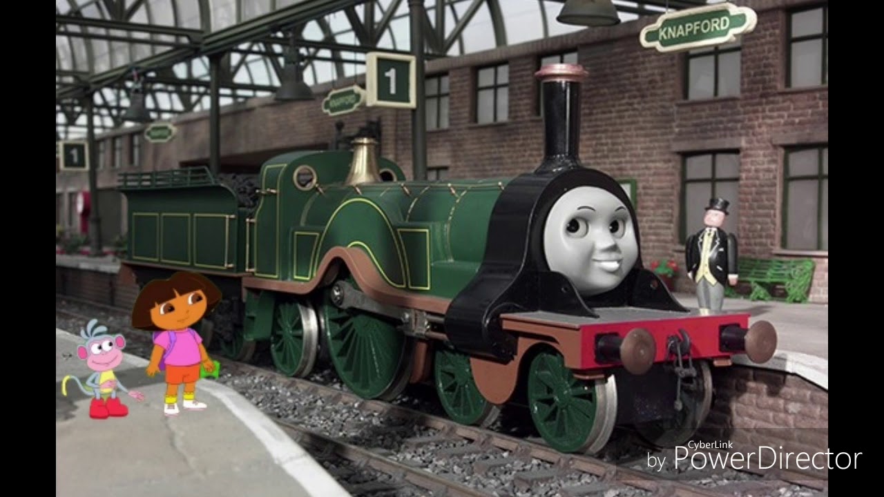 Emily the Emerald Green Engine meeting Dora the Explorer & Boots the ...