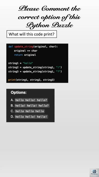 Strings in Python are full of surprises!🧵 Test your Python skills now ...