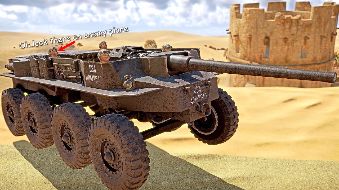 Tank Cannon Strapped On A 8x8 Truck || T55E1 - YouTube