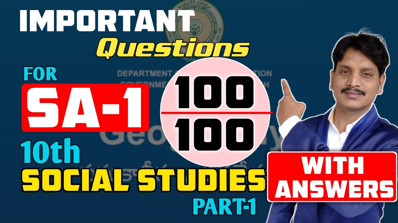 import questions for 10th class Social for SA1|Part-1|10th class SA1 ...