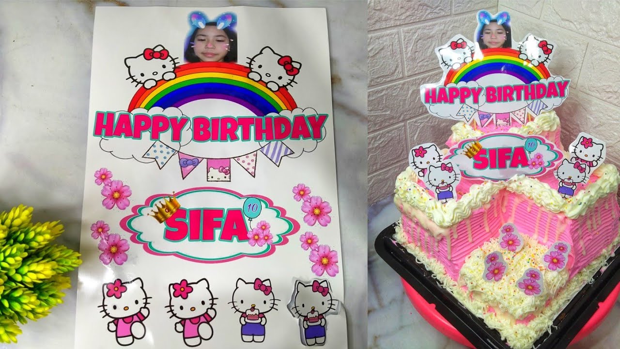 TOPPER CAKE | MEMBUAT TOPPER | CARA MEMBUAT TOPPER BIRTHDAY CAKE - YouTube