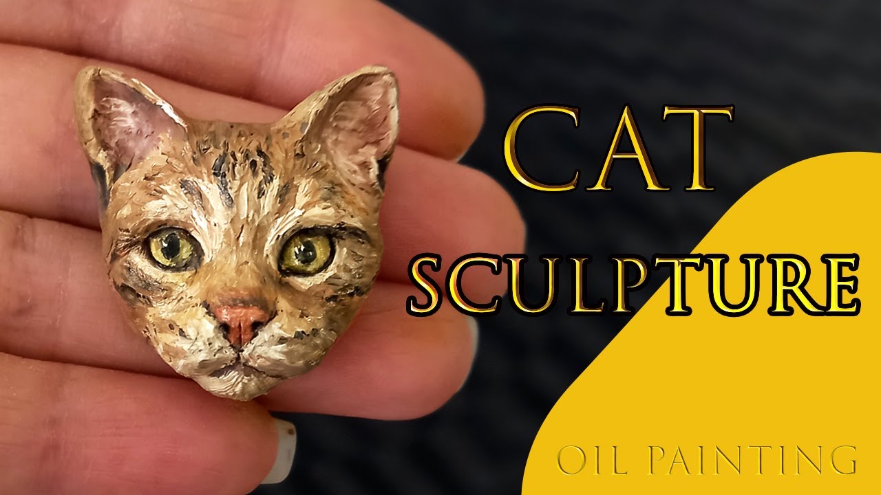 Mini Cat Sculpting and Oil Painting: Artistic Expression - YouTube
