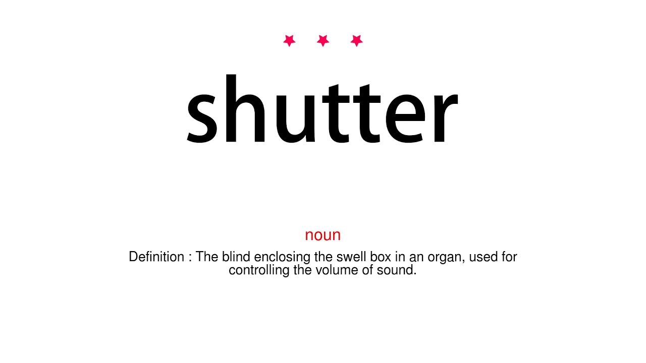 How to pronounce shutter - Vocab Today - YouTube