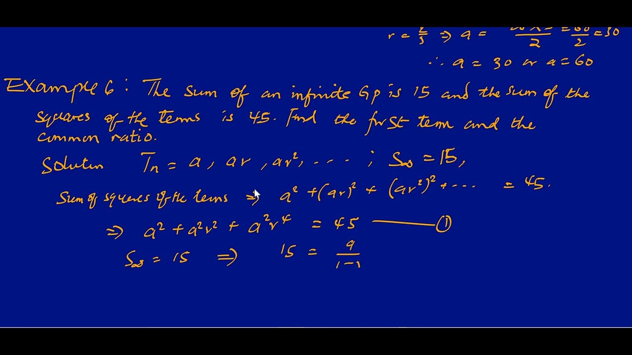 Sum To Infinity Part 3 - YouTube