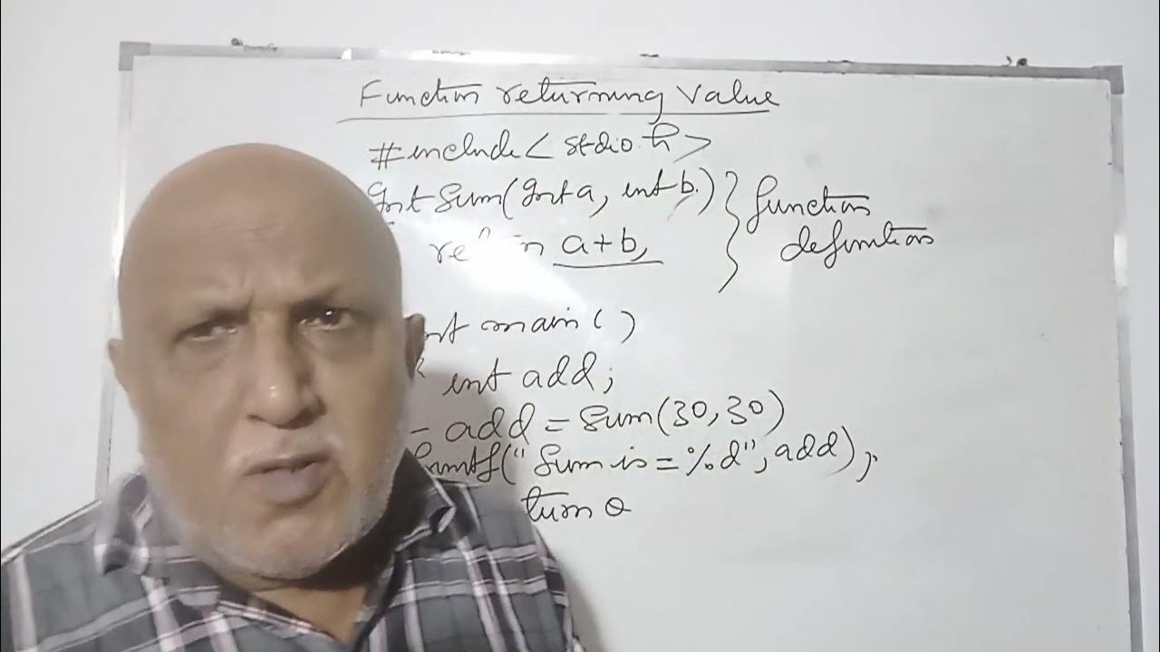 #Function Returning value in C language - YouTube