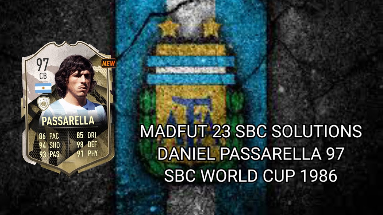 Daniel Passarella Sbc World Cup 1986 Madfut 23 - YouTube