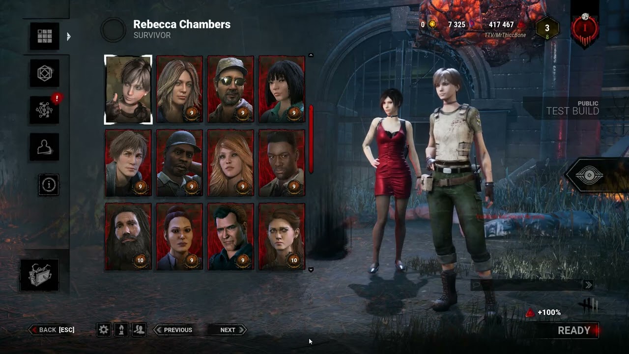 DBD PTB- Rebecca Chambers idle animation (including thumbs up) - YouTube