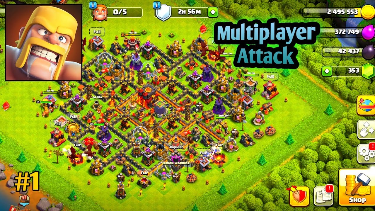 CLASH OF CLANS | MULTIPLAYER ATTACK |COC GAMEPLAY #1 - YouTube