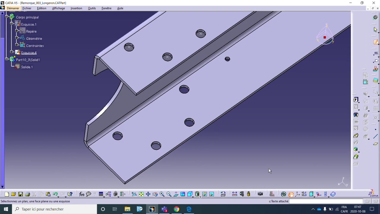 CAO 3 - Astuce quand "Feature Recognition" échoue - Catia V5 - YouTube