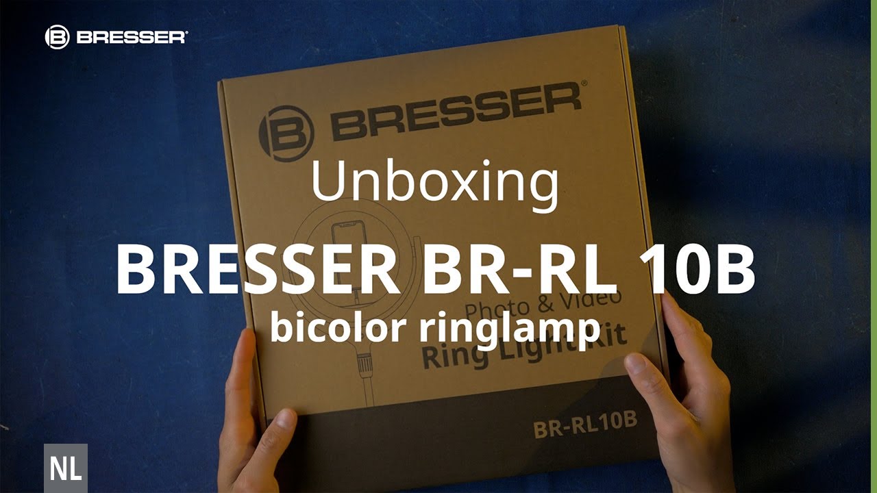 Unboxing BRESSER BR-RL 10B Bicolor Ringlamp, met smartphone adapter en ...