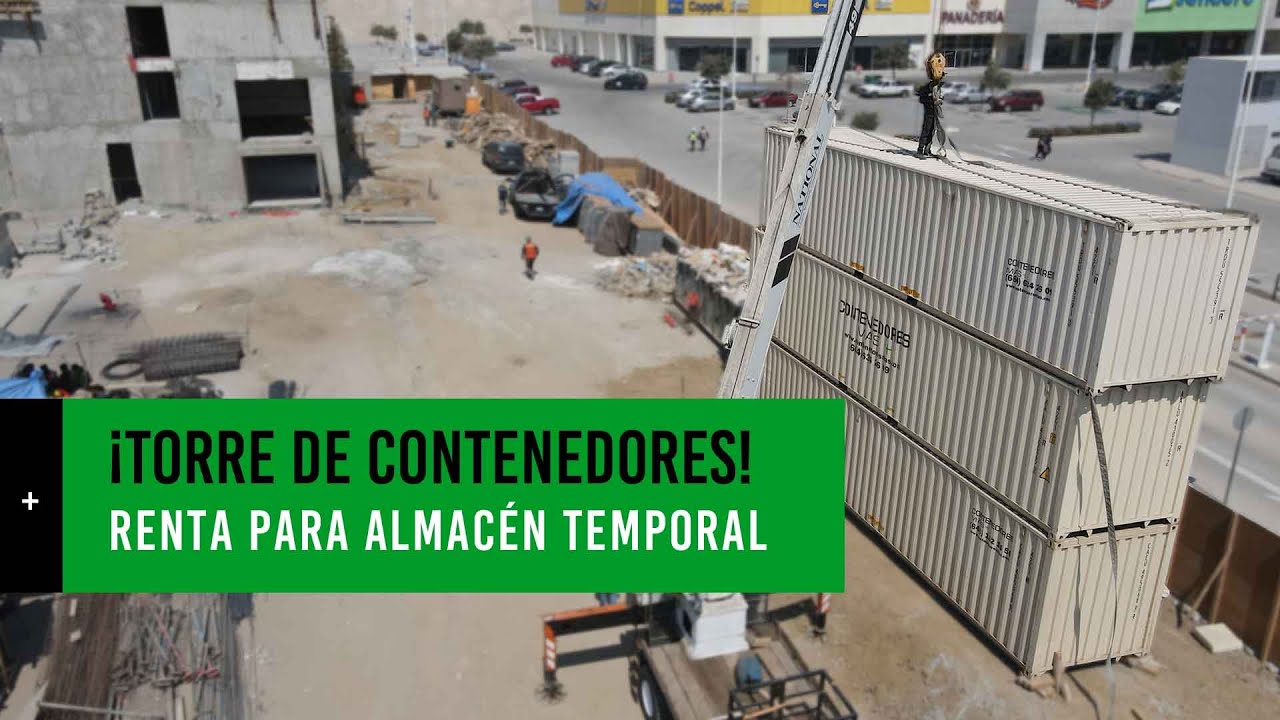 ¡TORRE DE CONTENEDORES! ALMACÉN TEMPORAL 📦 | CONTENEDORES MAS+ - YouTube