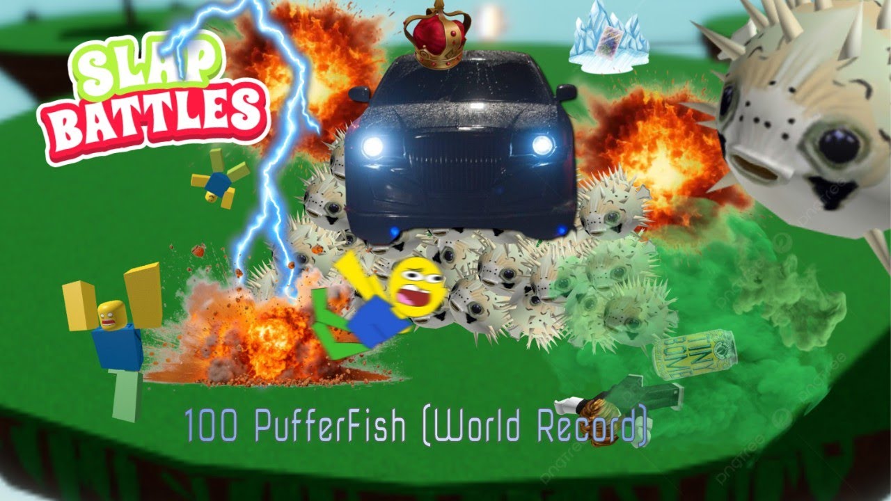 I caught 100 pufferfish in slap battles on my first try and I threw all ...