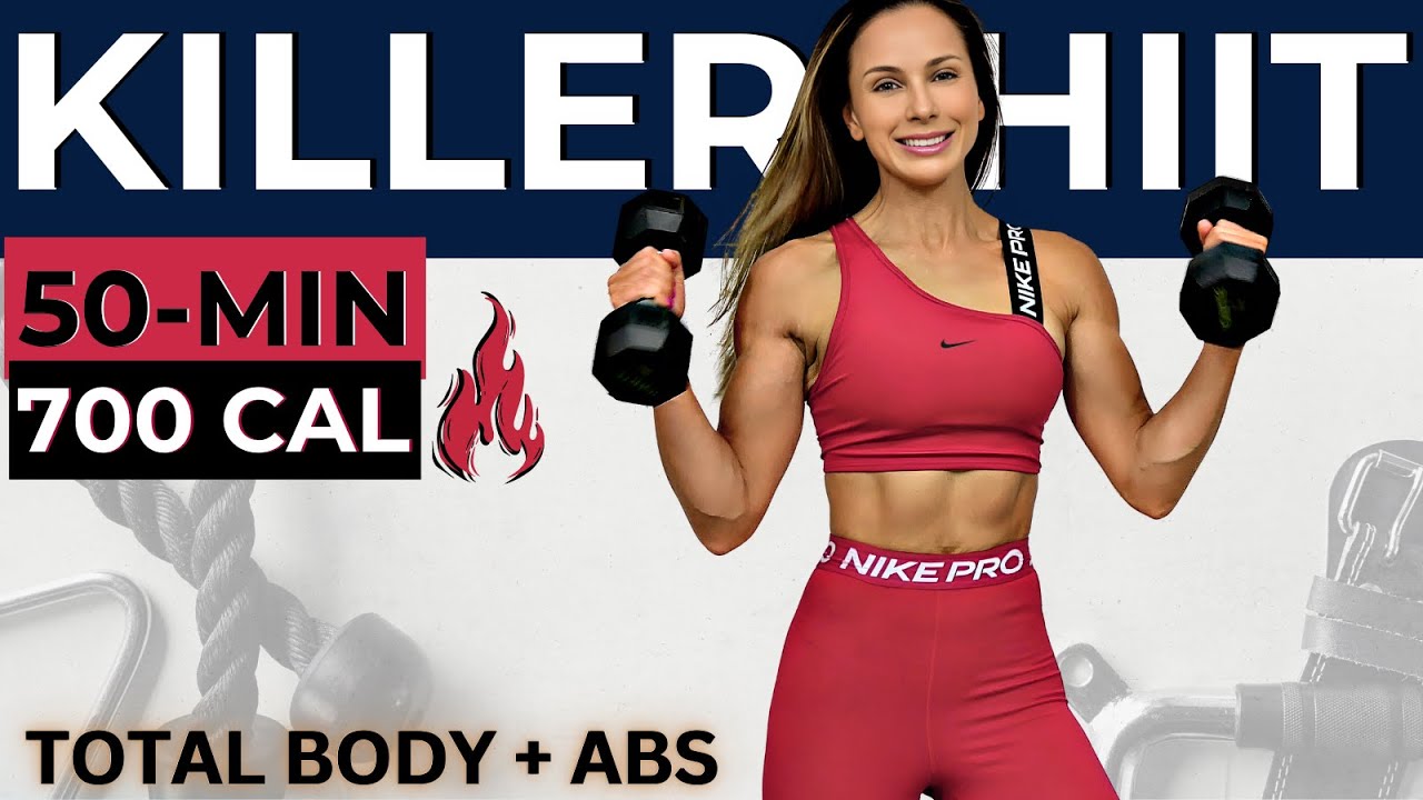 50-MIN FAT KILLER HIIT WORKOUT (total body weight loss, fat burn, build ...
