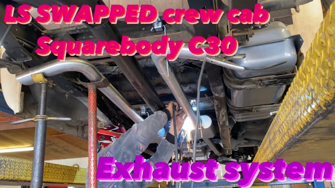 LS SWAPPED C10 full exhaust under $350 - YouTube