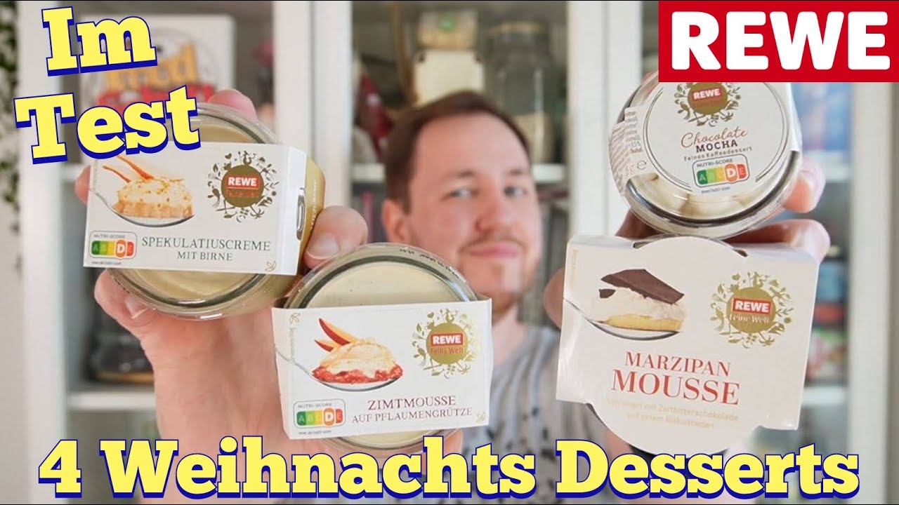 Rewe Winter Desserts: Zimt Mousse, Spekulatius Creme, Marzipan Mousse ...