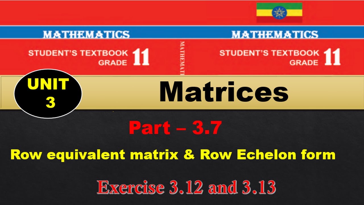 New Curriculum Grade 11 mathematics Tutorial unit 3 part 7/ Row ...