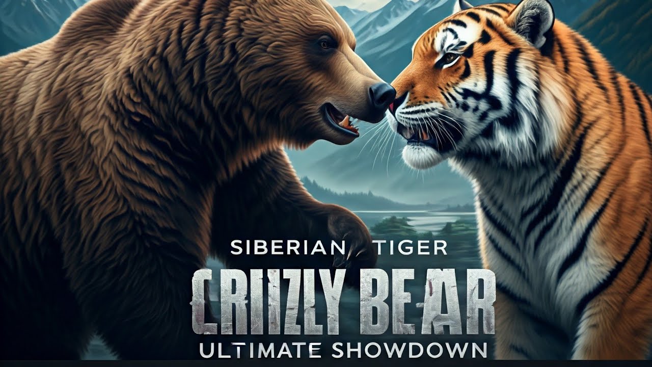 Siberian Tiger vs. Grizzly Bear: face to face fight #animal #tiger # ...