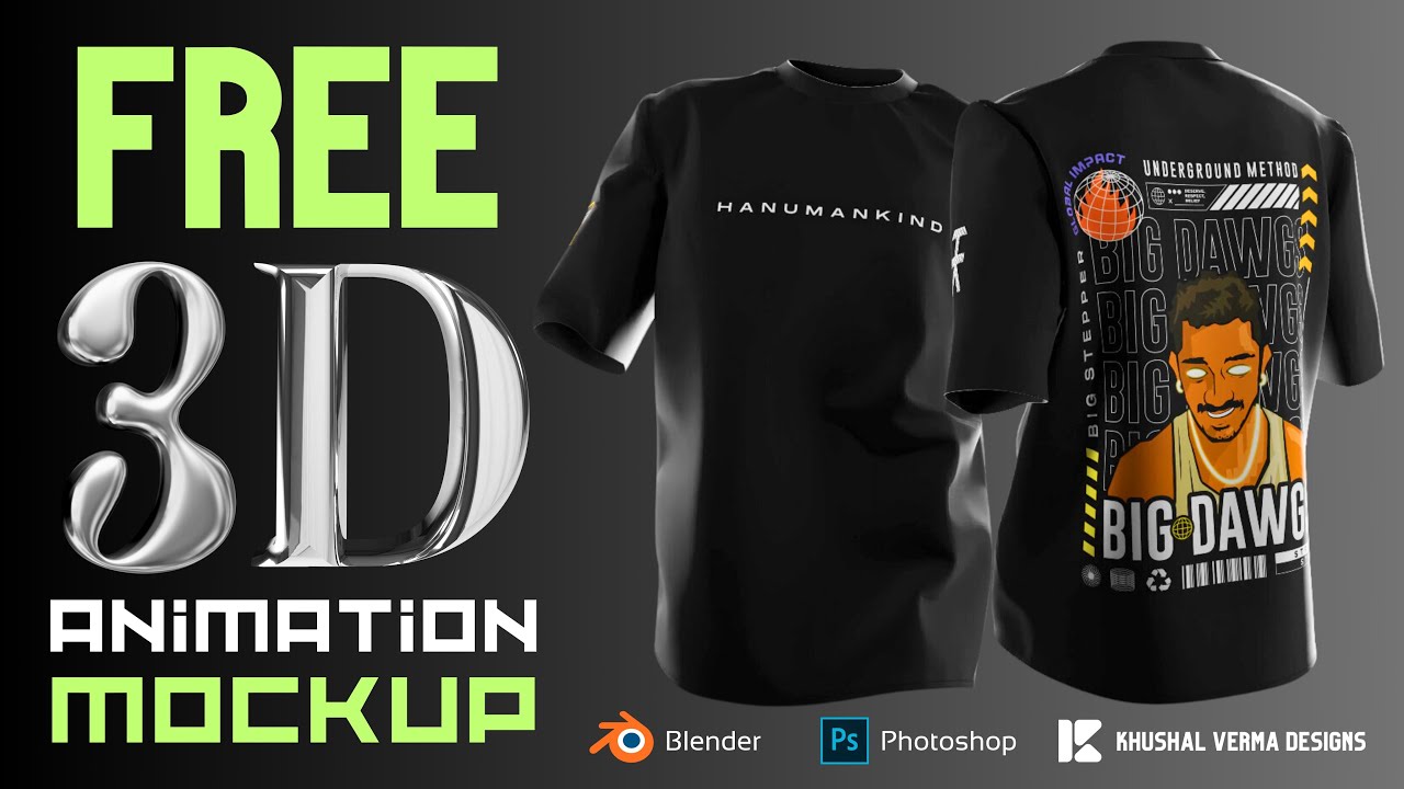 Free 3d Animation Mockup | Blender3D + @Photoshop - YouTube