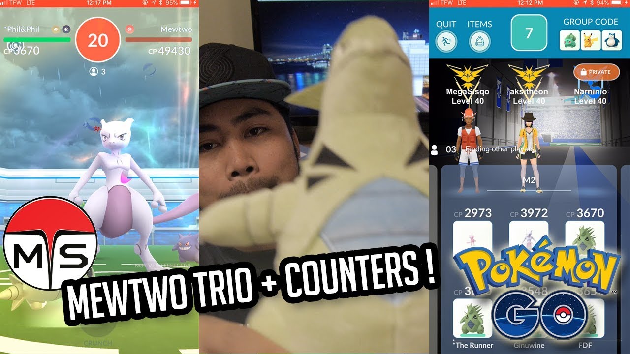 Pokemon GO | MEW vs MEWTWO TRIO w/ Best Moveset - YouTube