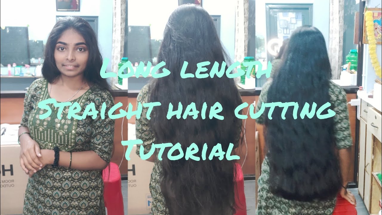 long length straight hair cutting ️ tutorial 💯🔥//straight hair cutting ...