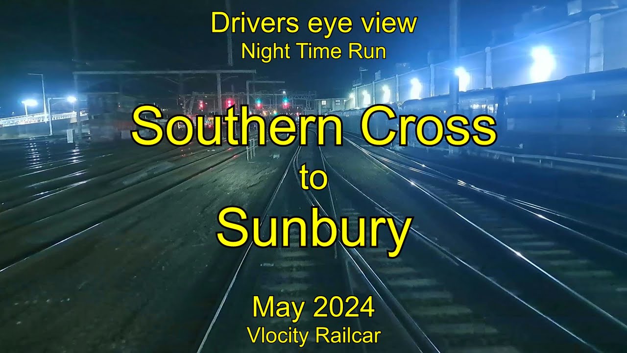 Drivers eye view, Southern Cross to Sunbury, VL, Night Time, May 2024 ...