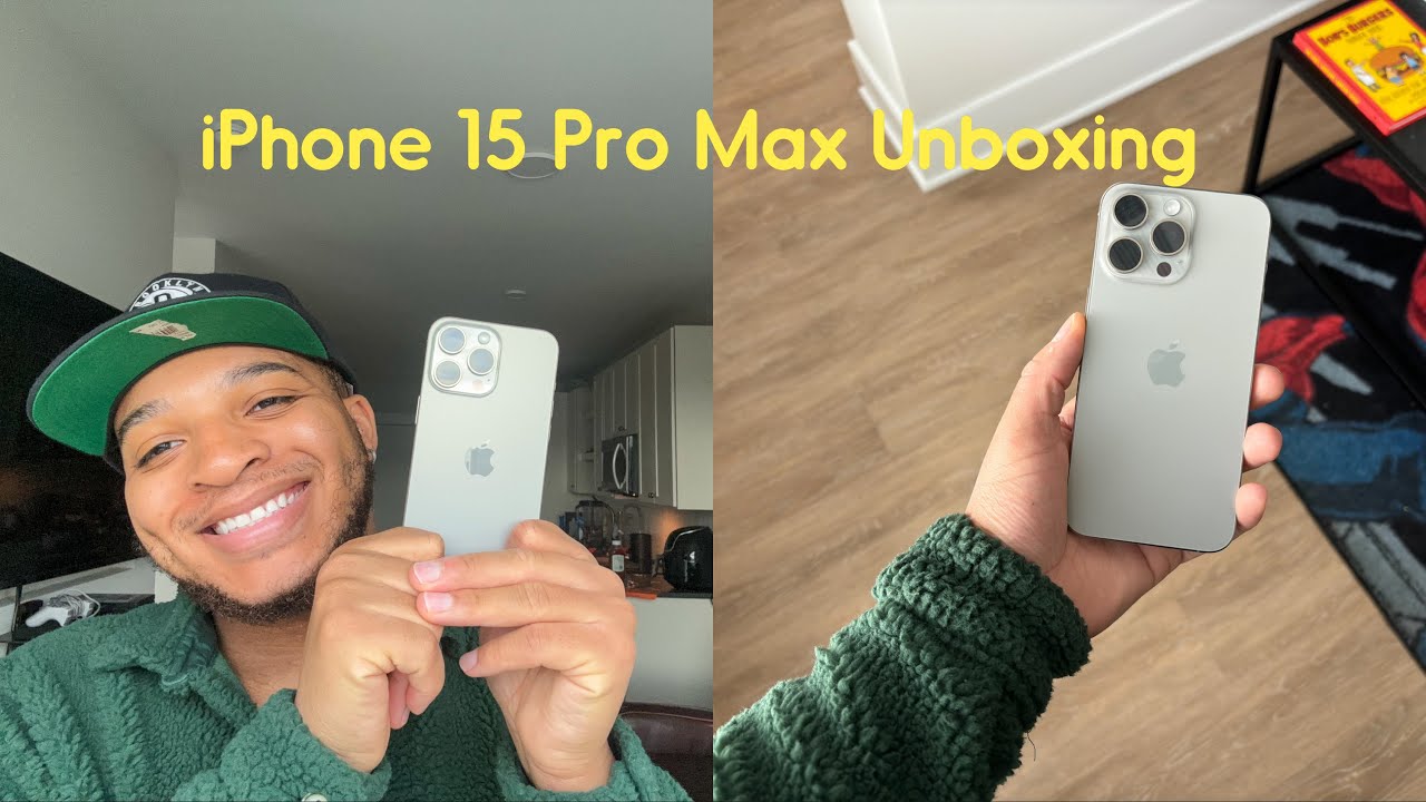 IPHONE 15 PRO MAX UNBOXING!!! + First Impressions (Natural Titanium ...