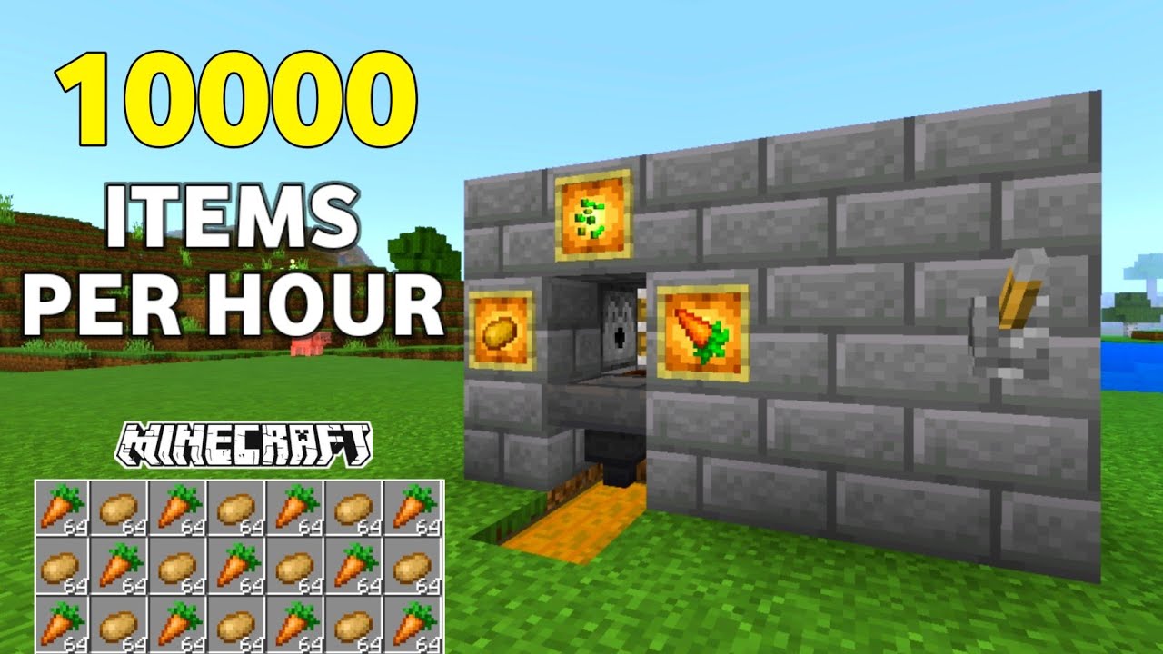 Easy food farm in Minecraft pocket edition 1.20 /potato farm mcpe ...
