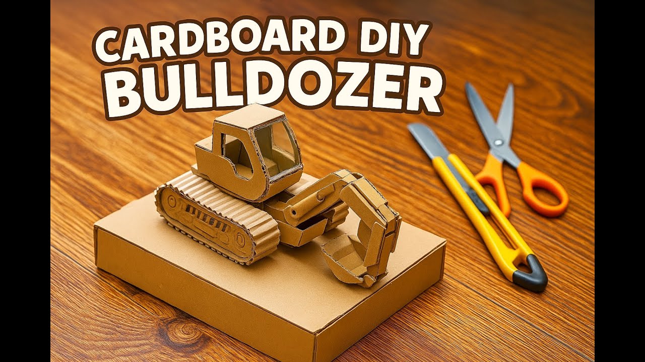 DIY Cardboard Bulldozer 🚜⚡ Quick & Easy Craft Idea! - YouTube