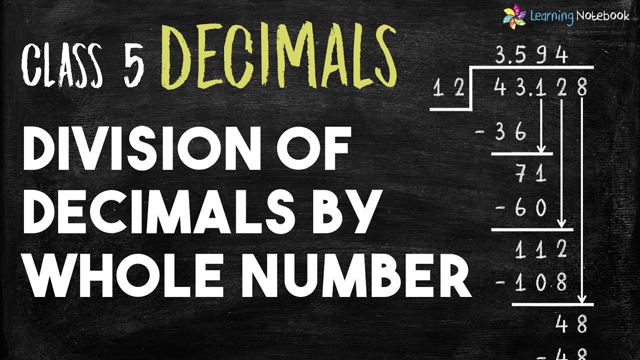 Division of Decimal Number by Whole Number - YouTube