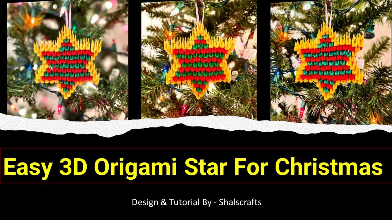 Easy 3D Origami Star For Christmas - YouTube
