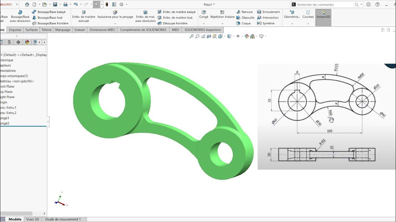 Solidworks vidéo pour débutant, apprendre solidworks tutoriel - YouTube