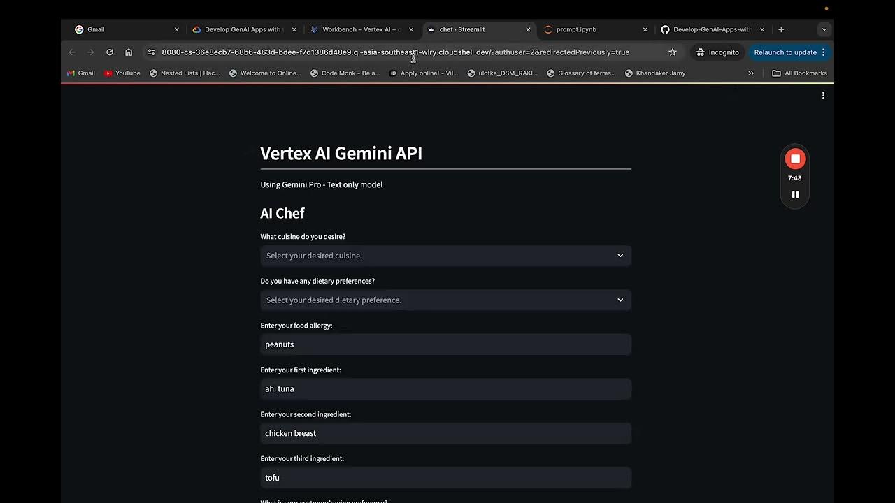 Develop GenAI Apps with Gemini and Streamlit: Challenge Lab | GSP517 | Develop GenAI Apps - YouTube