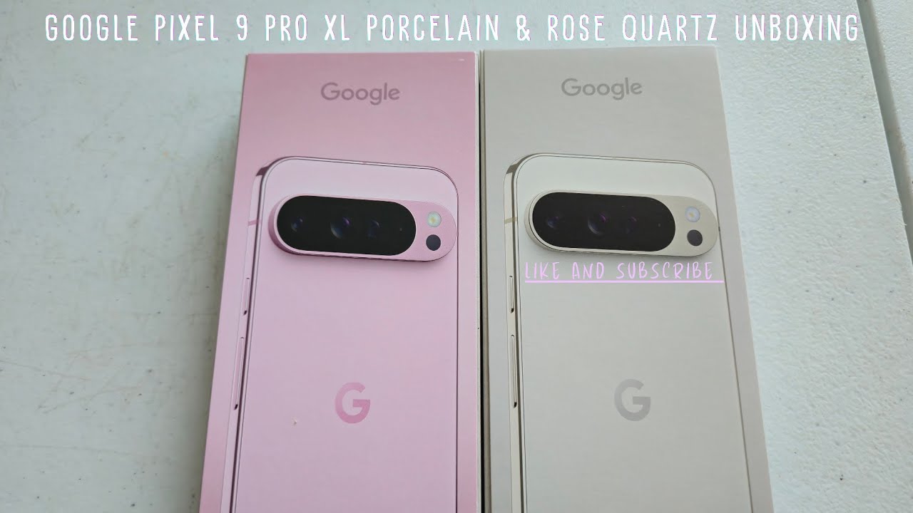 Google Pixel 9 Pro XL Rose Quartz & Porcelain Unboxing - YouTube