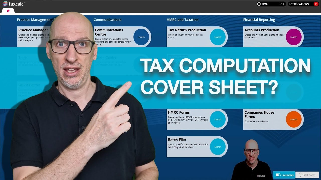 How to display a tax computation cover sheet in TaxCalc - YouTube