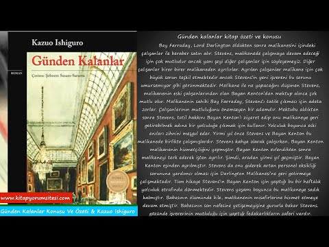 Günden Kalanlar Konusu Ve Özet & Kazuo Ishiguro | www.kitapyorumsitesi.com
