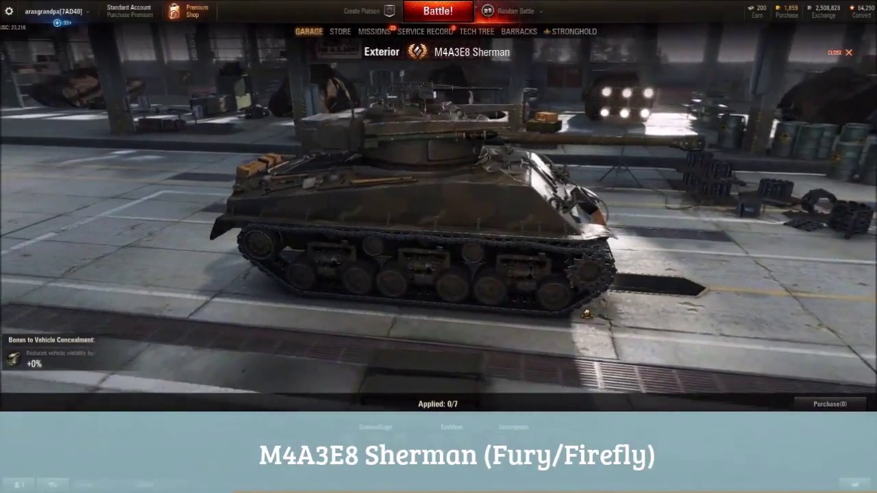 M4A3E8 Sherman (Fury/Firefly) - YouTube