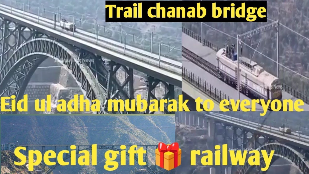 Railway officials highest railway bridge-Chenab Rail Bridge,between ...
