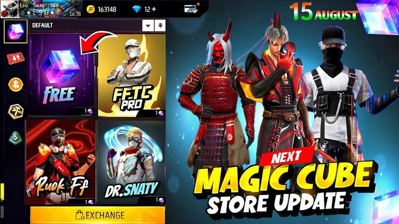 15 AUGUST MAGIC CUBE STORE UPDATE, NEXT MAGIC CUBE BUNDLE | FREE FIRE ...