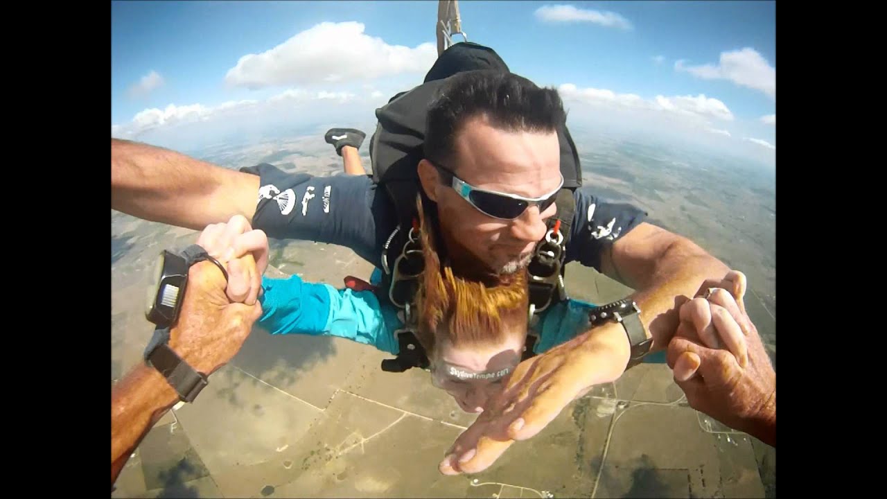 SHARON 1ST SKYDIVE---SKYDIVE TEMPLE 6/16/12--- TONY FILMING - PHILL ...