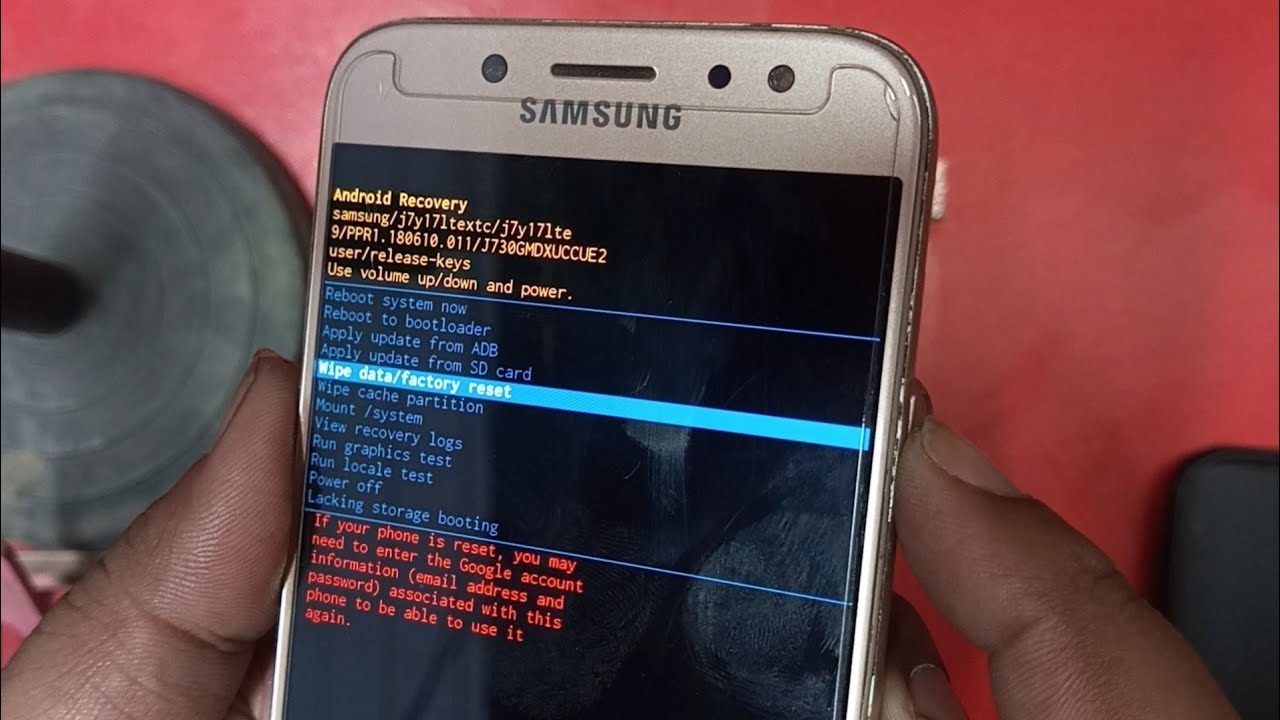 samsung j7 pro lock screen password forgot - YouTube