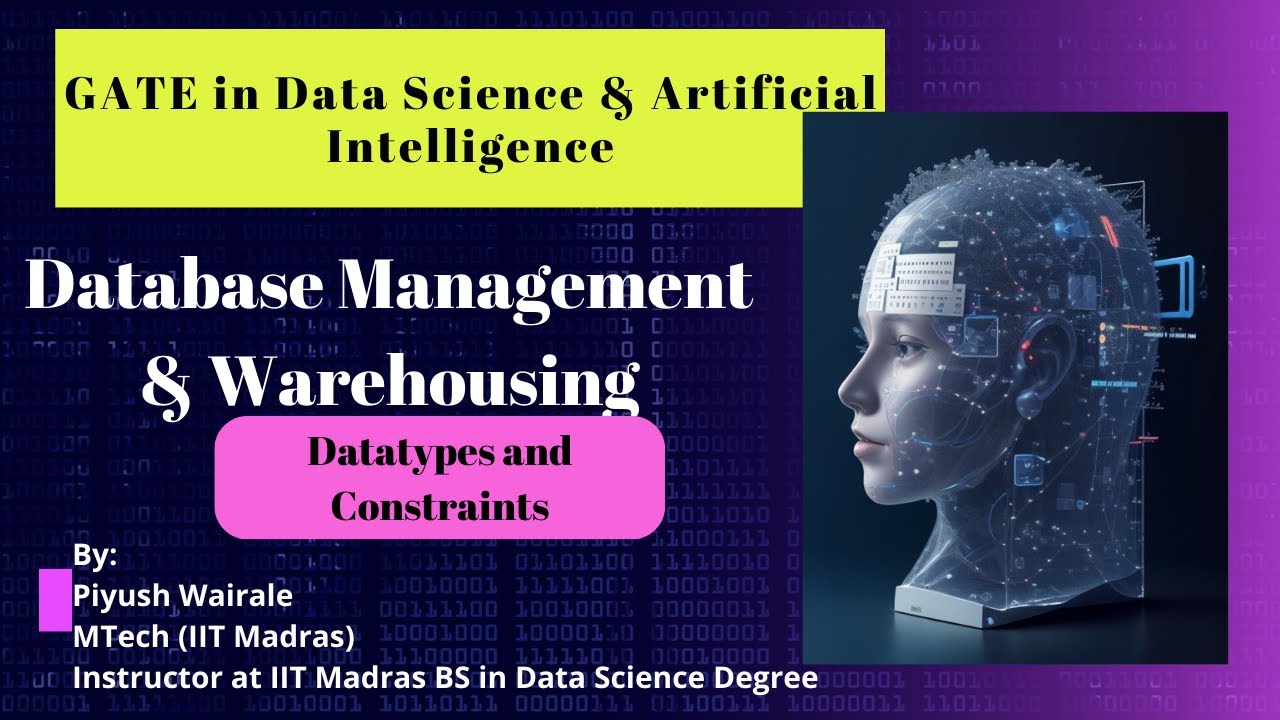 Tutorial: Datatype and Constraints Example | Database Management & Warehousing | GATE DA - YouTube