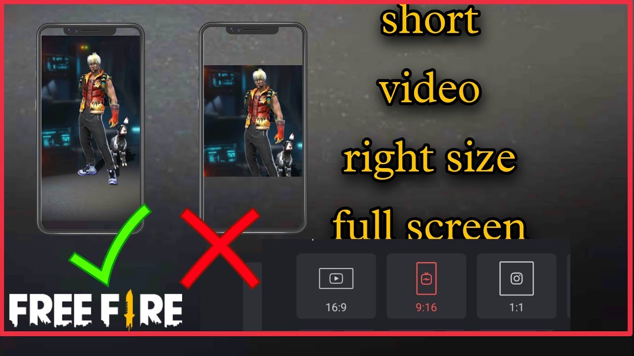 How to make free fire short video 🤔 | 9:16 Full screen video kaisai ...