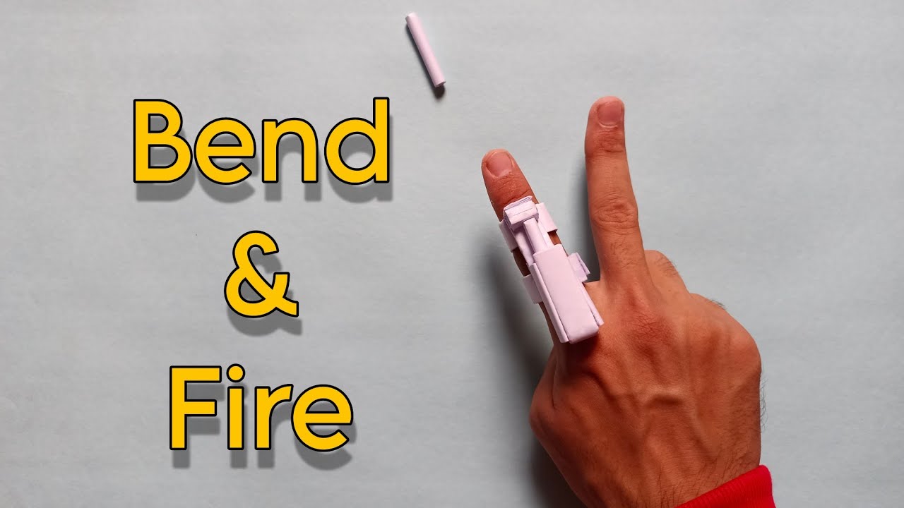 Easy & New Paper Finger GUN | NO rubber band | How to make paper finger ...