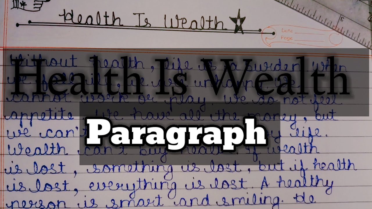 Health Is Wealth||Paragraph in English#english#composition# ...