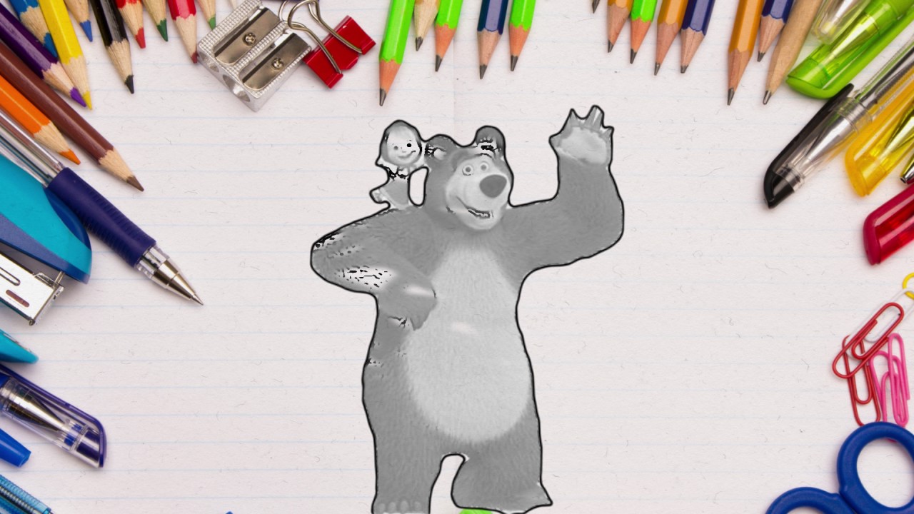 HOW TO DRAW Masha and the Bear Ep 10 - YouTube
